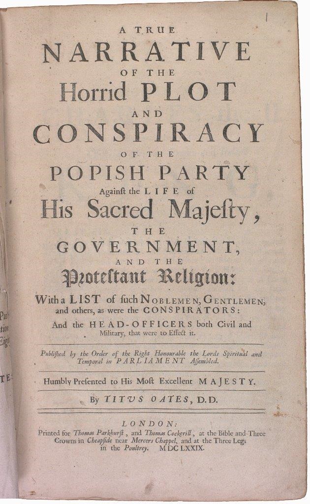 The Popish Plot – A Monument of Fame